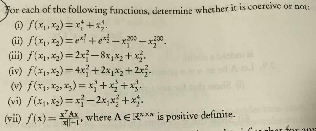 Solved For each of the following functions, determine | Chegg.com