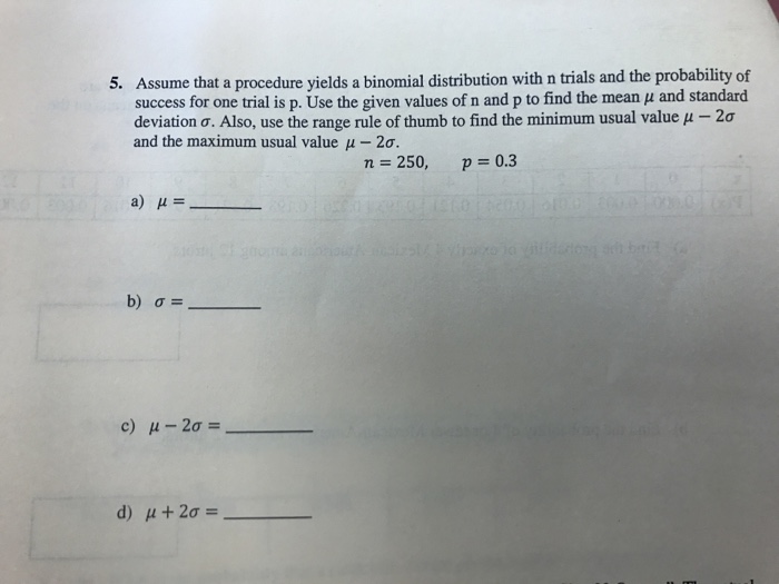 Solved Assume that a procedure yields a binomial | Chegg.com