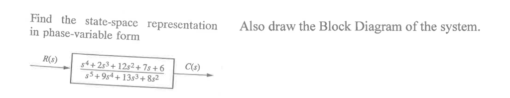 Solved Find the state-space representation in phase-variable | Chegg.com