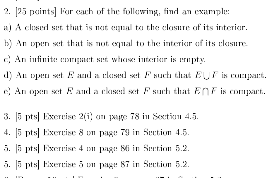Solved For each of the following, find an example: a) A | Chegg.com