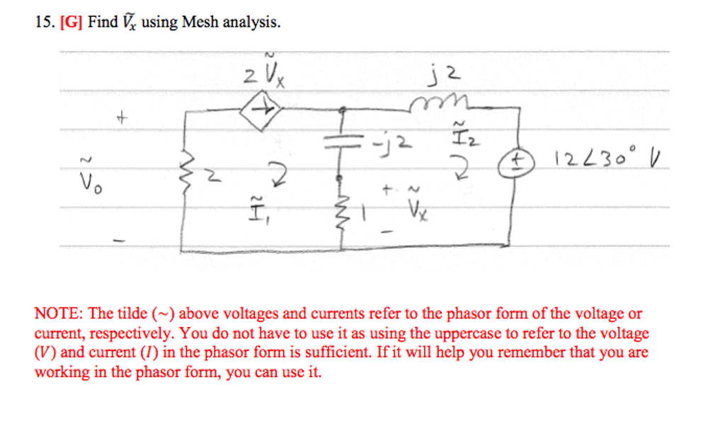 Solved Find V_x using Mesh analysis. | Chegg.com