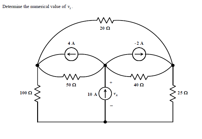 Solved Determine the numerical value of vx. | Chegg.com Solved Determine the numerical value of vx. | Chegg.com