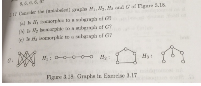 Solved Consider the (uniabeled) graphs H_1, H_2. H_3 and G | Chegg.com