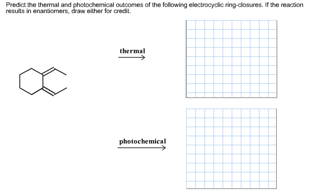 Solved Predict the thermal and photochemical outcomes of the | Chegg.com