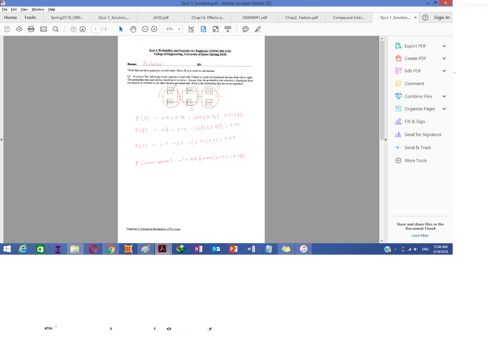 Solved Eile Edit View Window Help Home Tools Spring2018 GEN. | Chegg.com