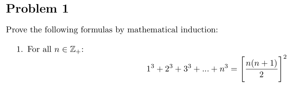Solved Prove the following formulas by mathematical | Chegg.com