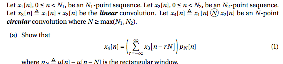 Solved Prove that the circular convolution can be calculated | Chegg.com