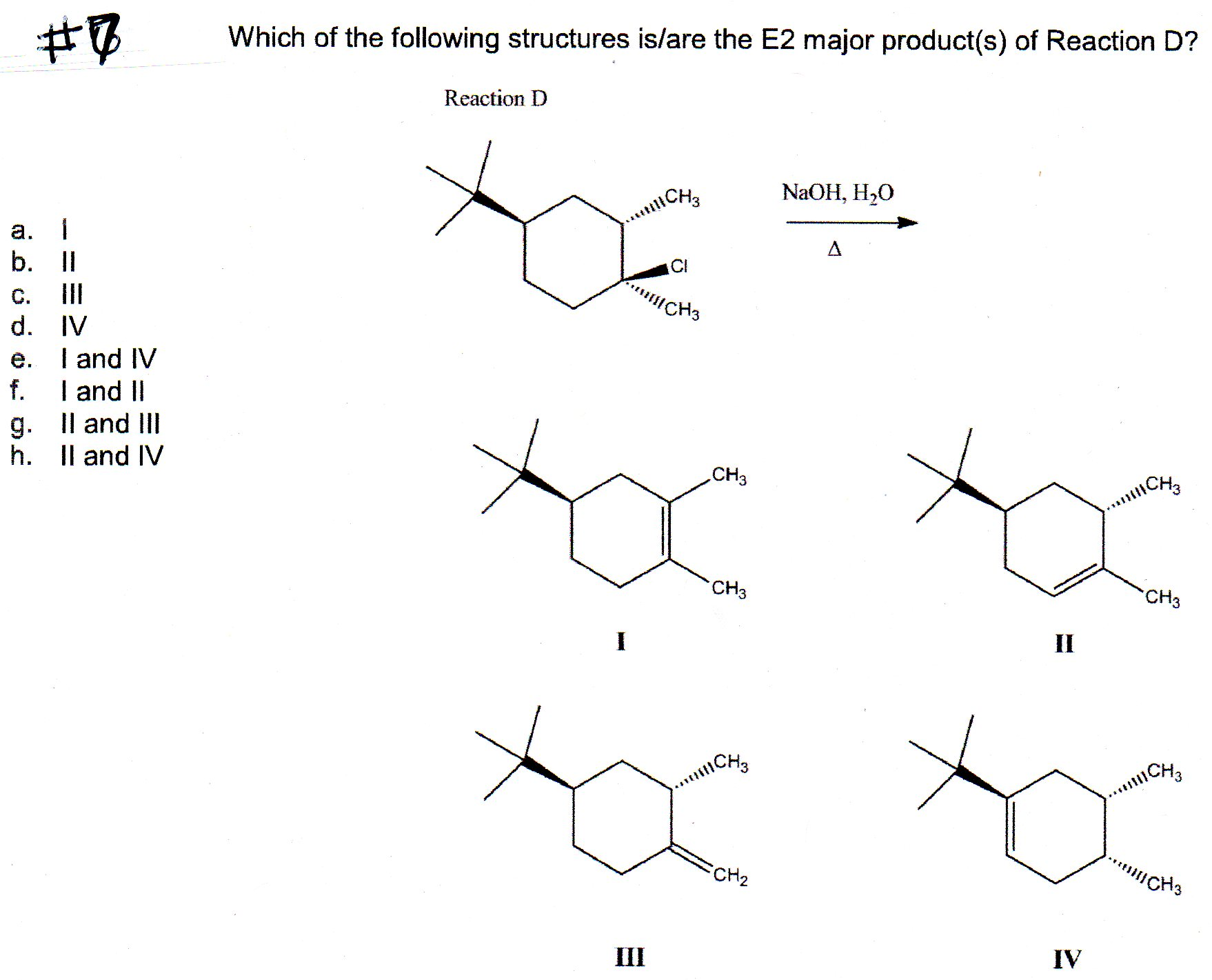 Solved Which of the following structures is/are the E2 major | Chegg.com