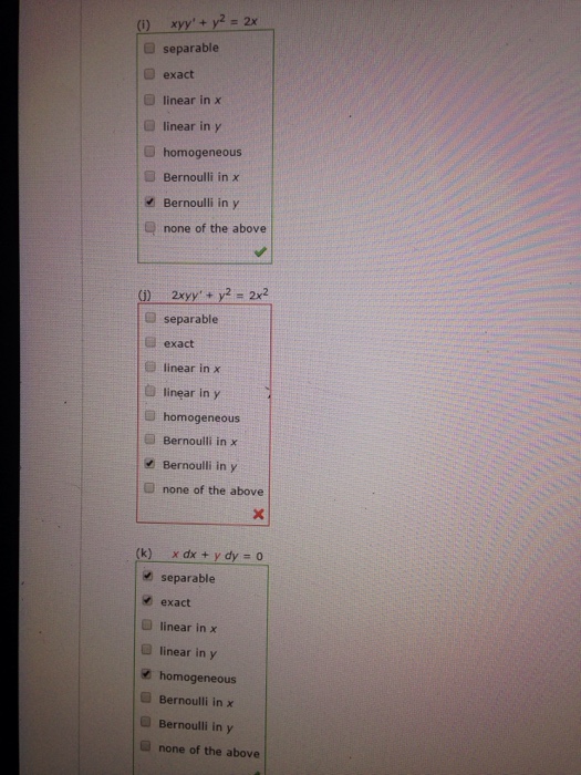 Solved Classify each differential equAtion as separable, | Chegg.com