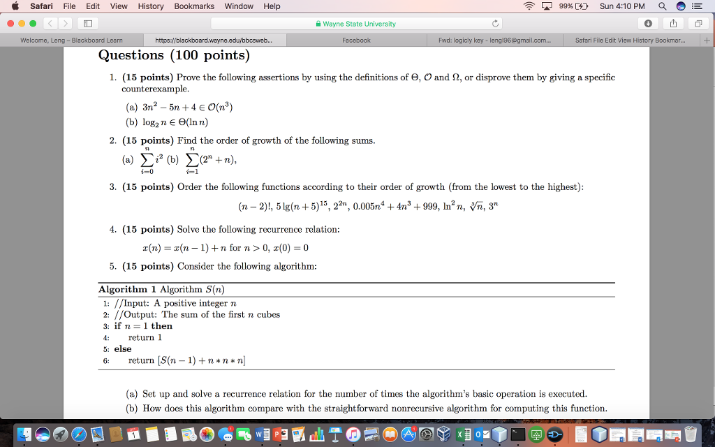 Solved Safari File Edit View History Bookmarks Window Help | Chegg.com