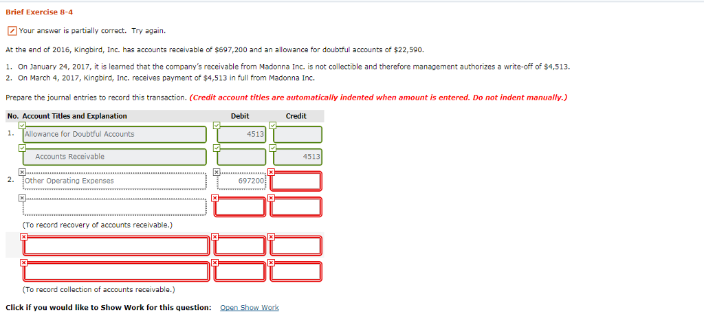 Solved Brief Exercise 8-4 Your answer is partially correct. | Chegg.com