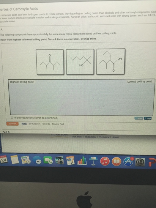 Solved Rank them based on boiling points Sort from soluble | Chegg.com