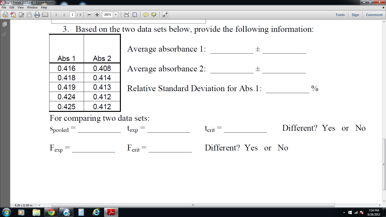 Solved 3. Based on the two data sets below, provide the | Chegg.com