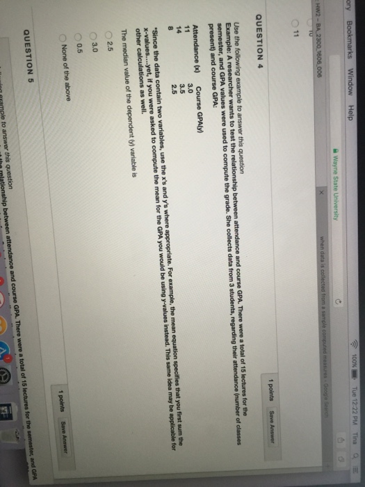 Solved Use the following example to answer this question | Chegg.com