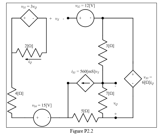 Solved Use the circuit in Figure P2.2 to solve for the | Chegg.com