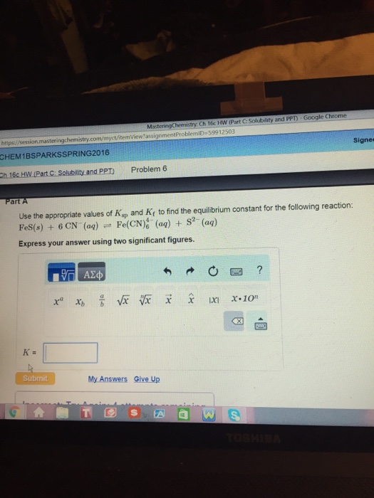 Solved: Use The Appropriate Values Of K_sp And K_t To Find... | Chegg.com