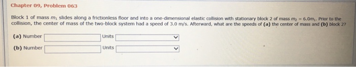 Solved Block 1 of mass m1 slides along a frictionless floor | Chegg.com