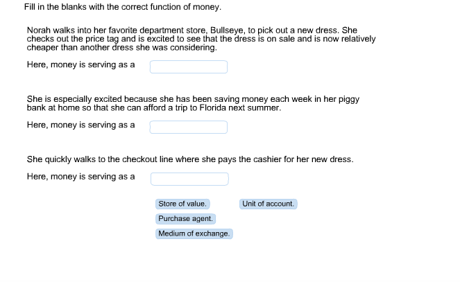 Solved Fill in the blanks with the correct function of | Chegg.com