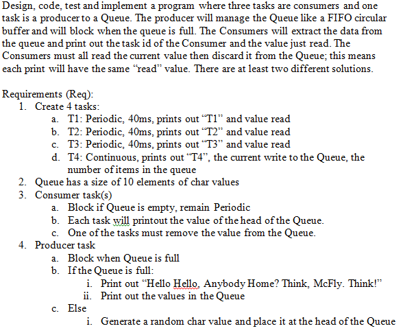 Solved Design, code, test and implement a program where | Chegg.com