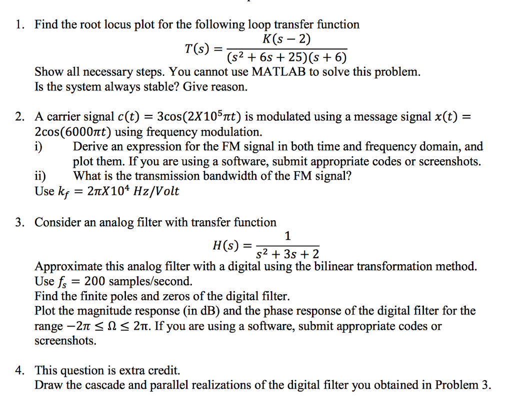 Solved Find the root locus plot for the following loop | Chegg.com