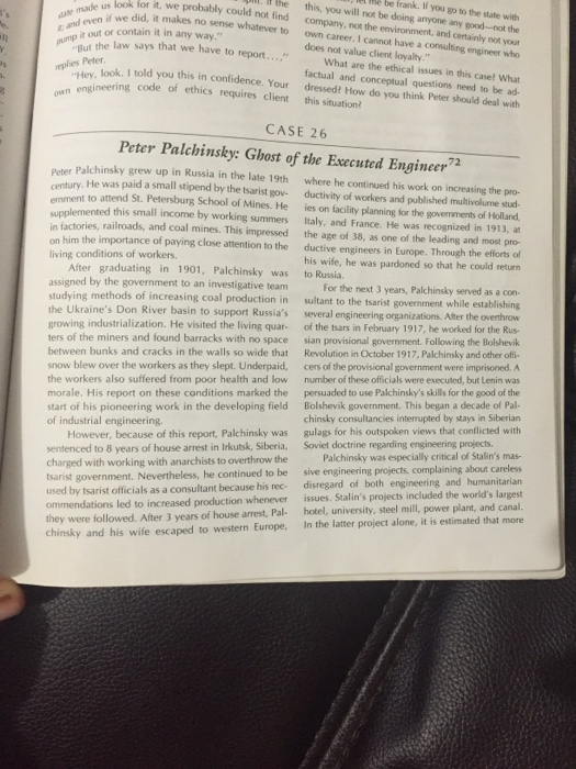 I'm working on the Peter palachinsky case I need to | Chegg.com