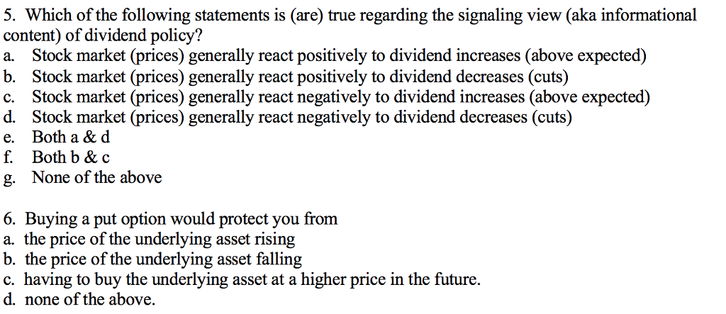 Solved 5. Which of the following statements is (are) true | Chegg.com