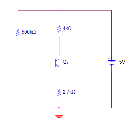 Solved 500kΩ Q1 2.7kΩ | Chegg.com