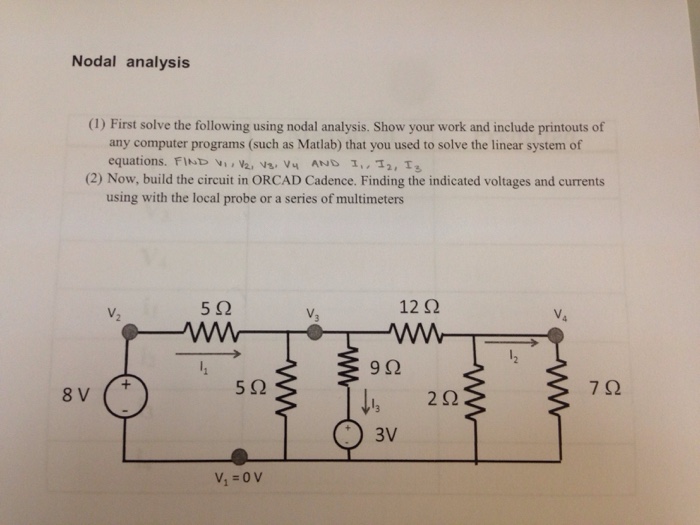 Solved First solve the following using nodal analysis. Show | Chegg.com