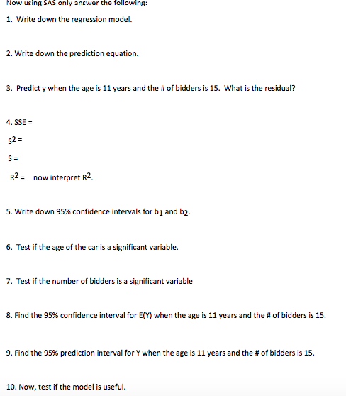 The REG Procedure Model: Linear_Regression_Model | Chegg.com