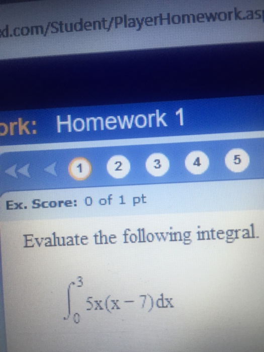 Solved Evaluate the following integral. integral_0^3 5x(x - | Chegg.com Solved Evaluate the following integral. integral_0^3 5x(x - | Chegg.com