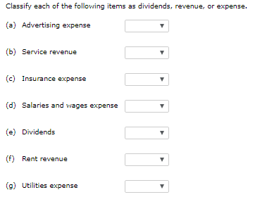 Solved Classify each of the following items as dividends, | Chegg.com