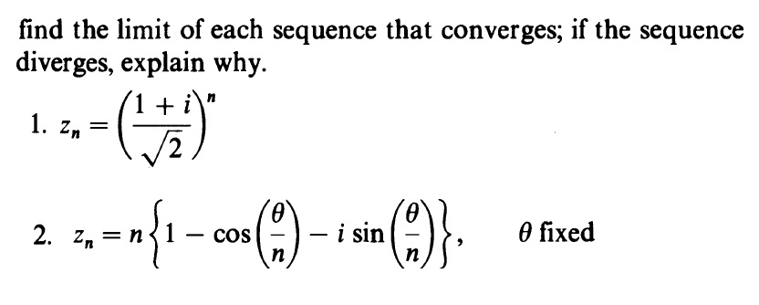 Solved find the limit of each sequence that converges; if | Chegg.com