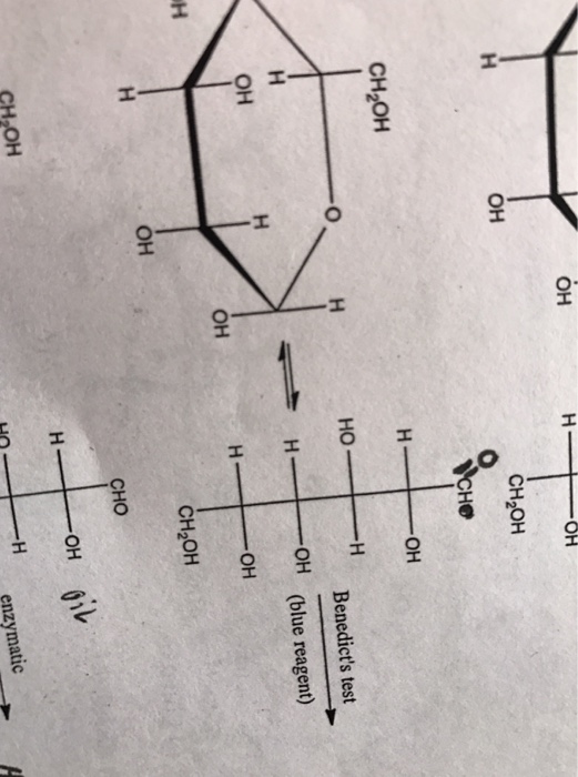 Solved OH OH OH H OH CH2OH OH H OH CH2OH Benedict's test HO | Chegg.com