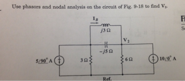 Solved Use phasors and nodal analysis on the circuit of Fig. | Chegg.com