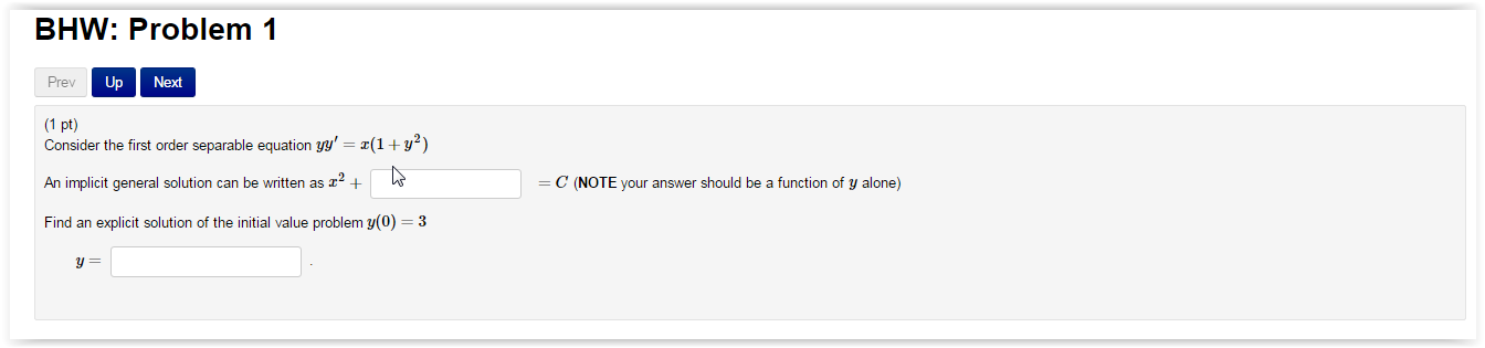 Solved Consider The First Order Separable Equation Yy X L