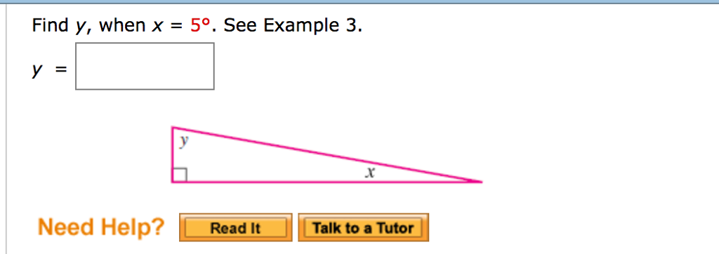 Solved Find y, when x = 5 degree. See Example 3 y = | Chegg.com