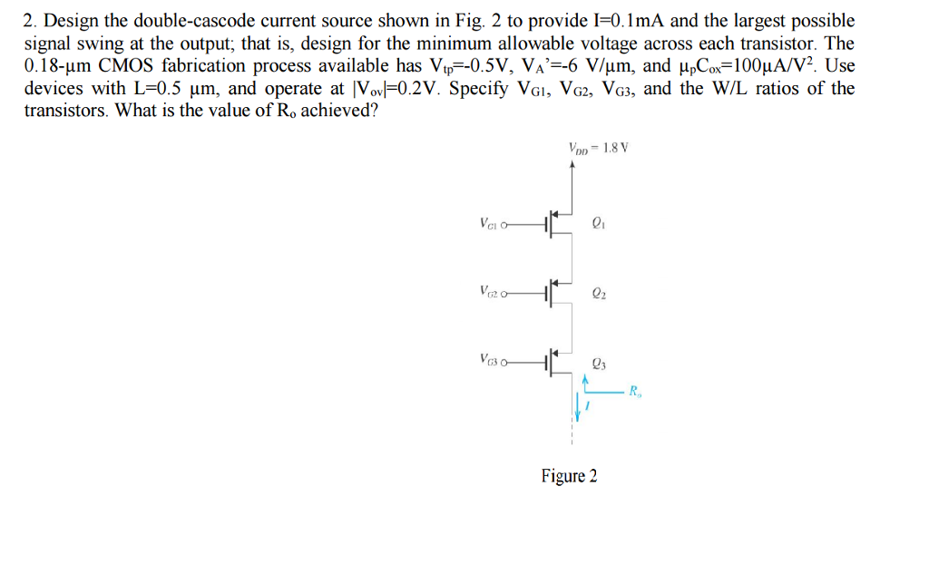 Solved Design the double-cascade current source shown in | Chegg.com