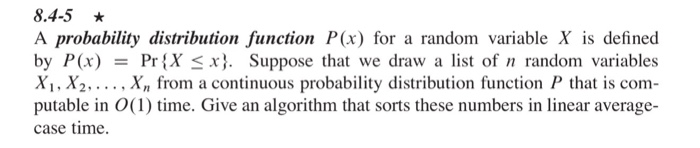 Solved 8.4-5 A probability distribution function P(x) for a | Chegg.com