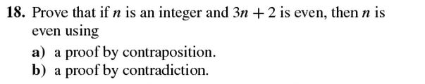 Solved Prove that if n is an integer and 3n + 2 is even, | Chegg.com