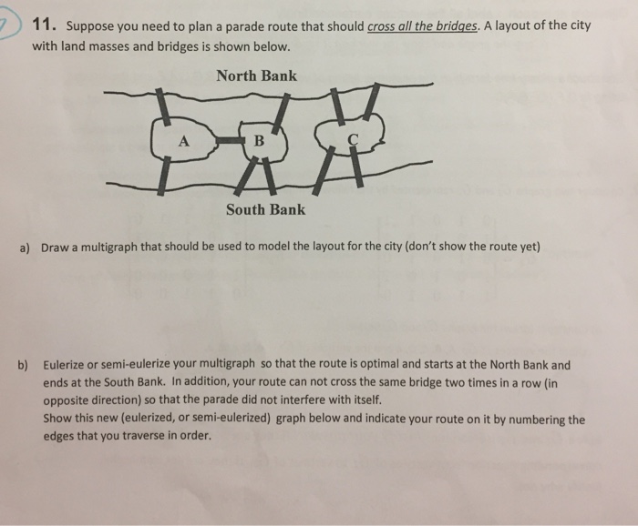 Solved Suppose you need to plan a parade route that should | Chegg.com