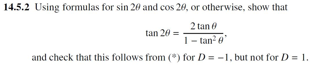 Solved Using formulas for sin 2 theta and cos 2 theta, or | Chegg.com