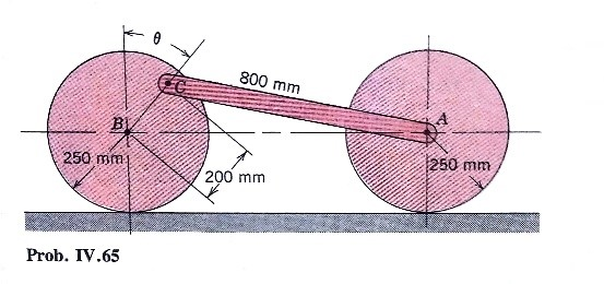 Solved Two wheels which are interconnected by rod AC, roll | Chegg.com