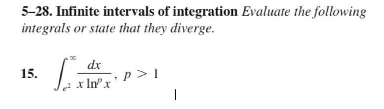 Solved 5-28. Infinite intervals of integration Evaluate the | Chegg.com
