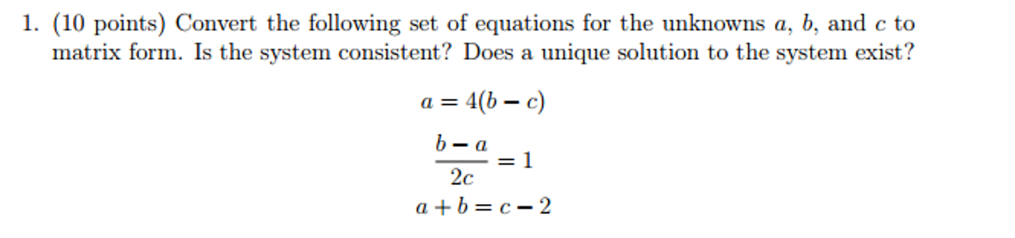 Solved Convert the following set of equations for the | Chegg.com