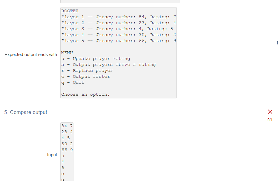 Solved 5.17 Ch 5 Program: Soccer team roster (Java) Hello im | Chegg.com