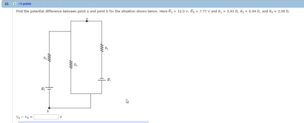 Solved Find the potential difference between point a and | Chegg.com