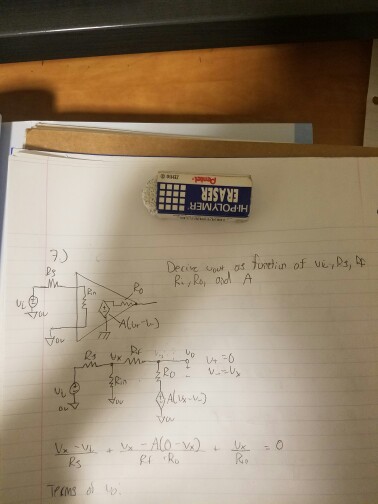 Solved Derive vout as a function of vi, Rs, Rf, Ri, Ro, and | Chegg.com