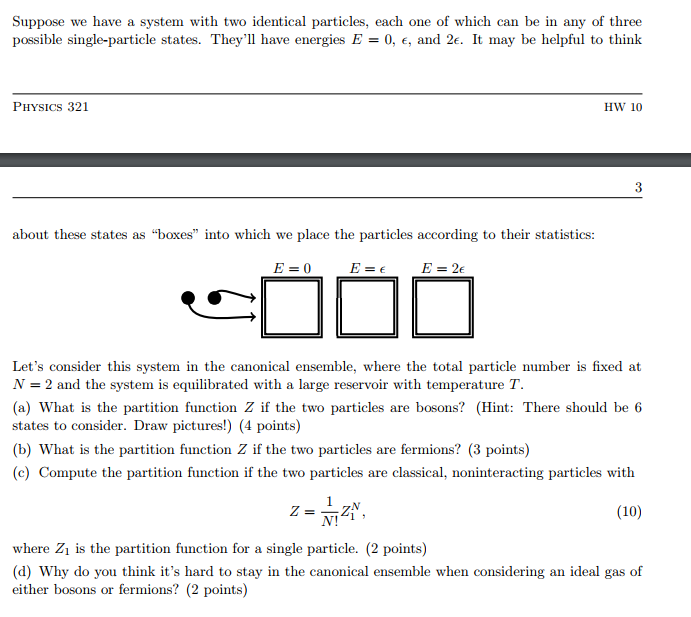 Solved Suppose we have a system with two identical | Chegg.com
