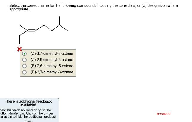 Solved Select the correct name for the following compound, | Chegg.com