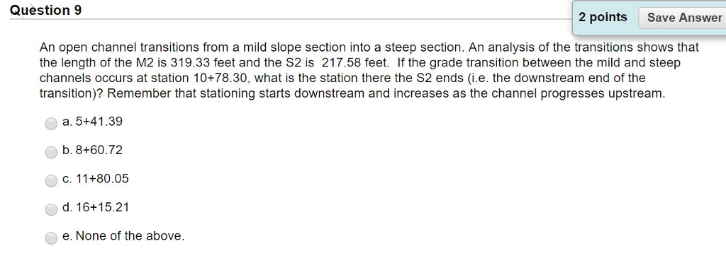 Solved An open channel transitions from a mild slope section | Chegg.com